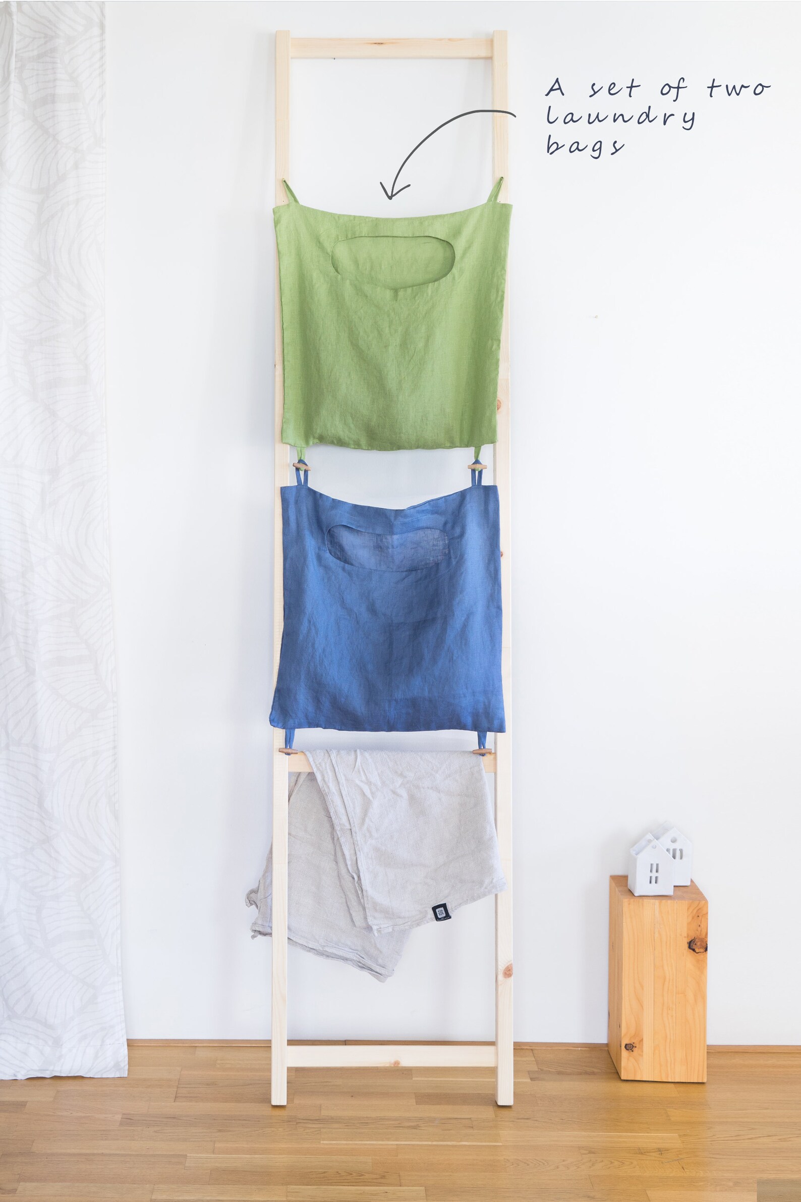 Linen Laundry Bag Hanging Laundry Bag Color-coded Linen - Etsy