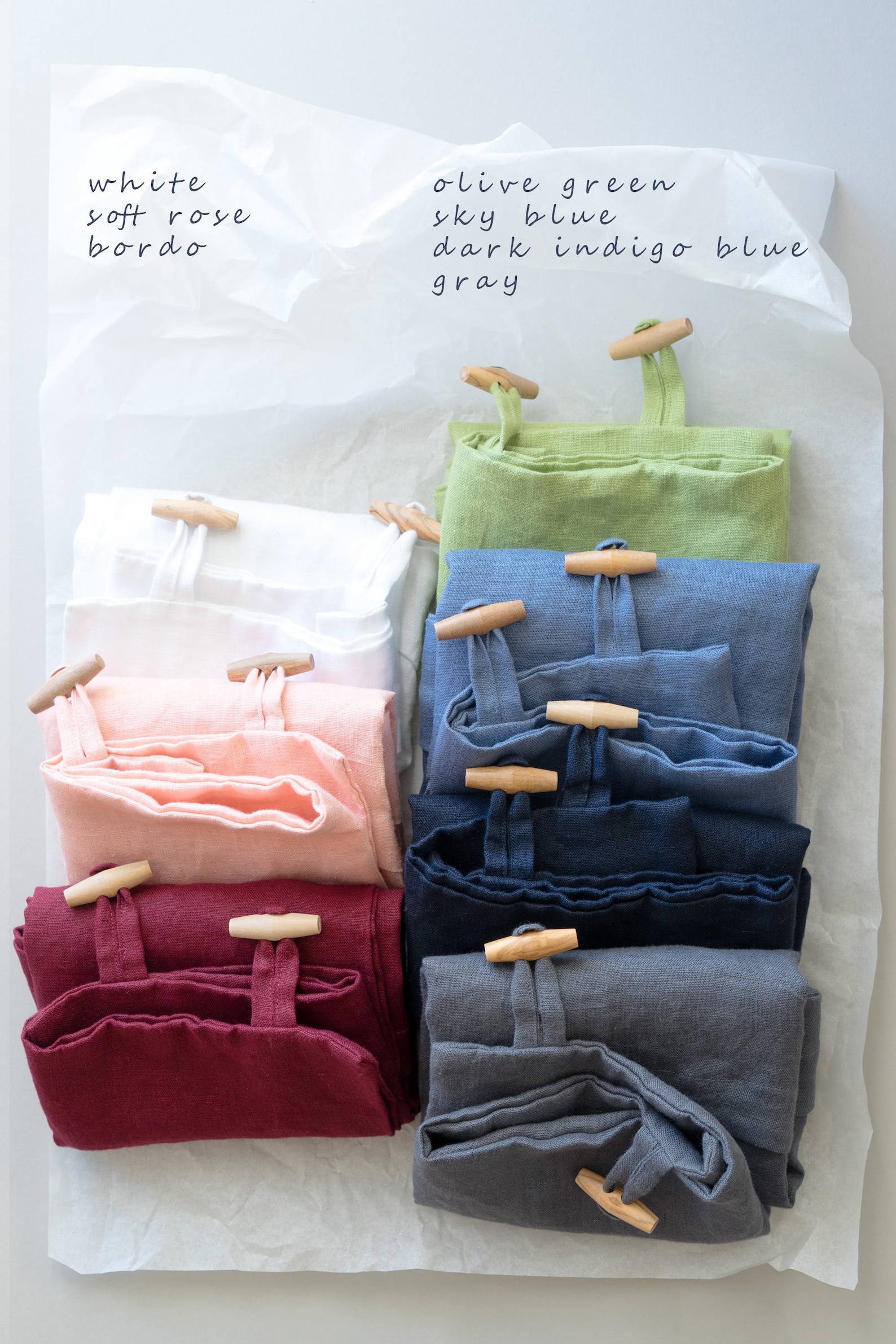 Color-coded Laundry Bag Linen Laundry Bag Laundry Room - Etsy