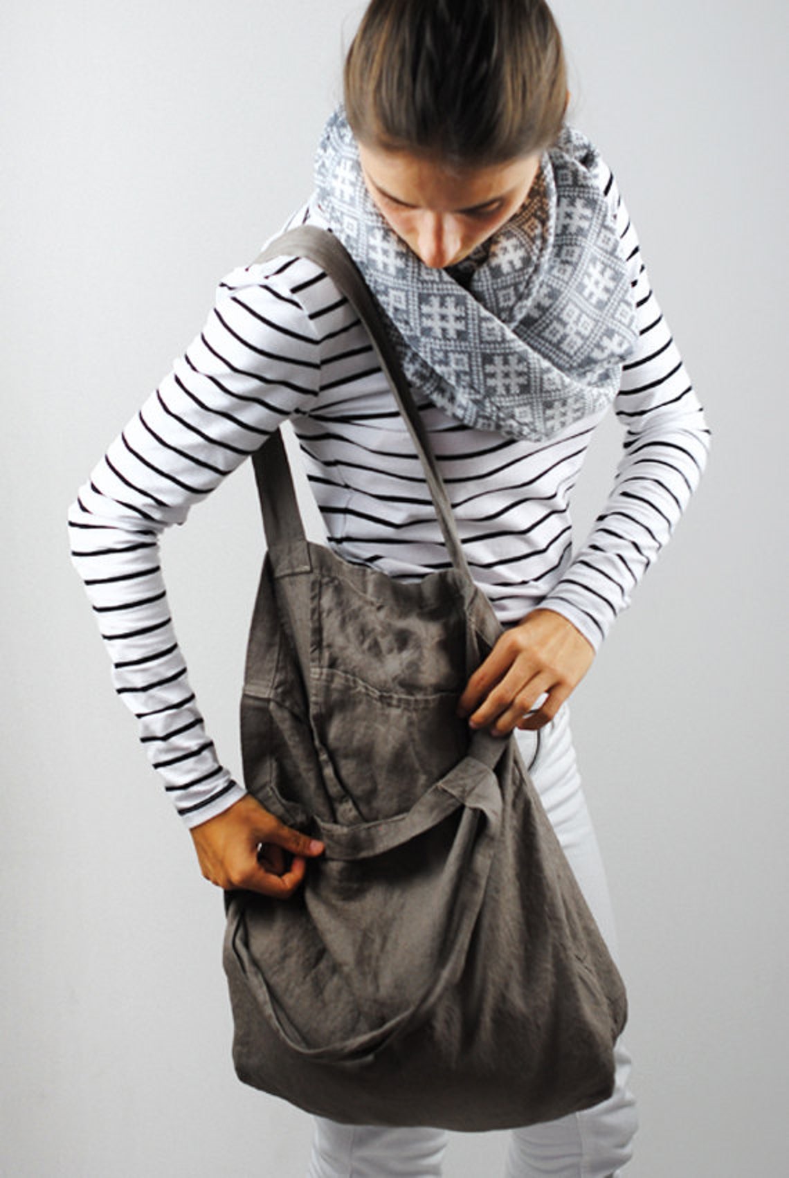 Linen Bag From Heavyweight Linen Linen Shopping Bag Handmade | Etsy