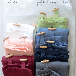 Hanging Laundry Bag, Color-coded Linen Laundry Bag, Laundry Room ...