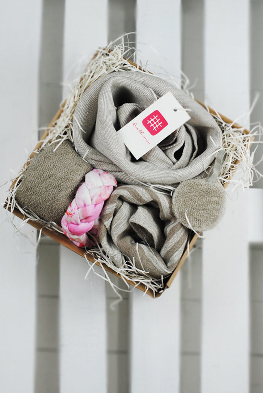 Beauty Linen Towel Set, Linen Bath Towels, Linen Gift Box, Sauna Towels ...