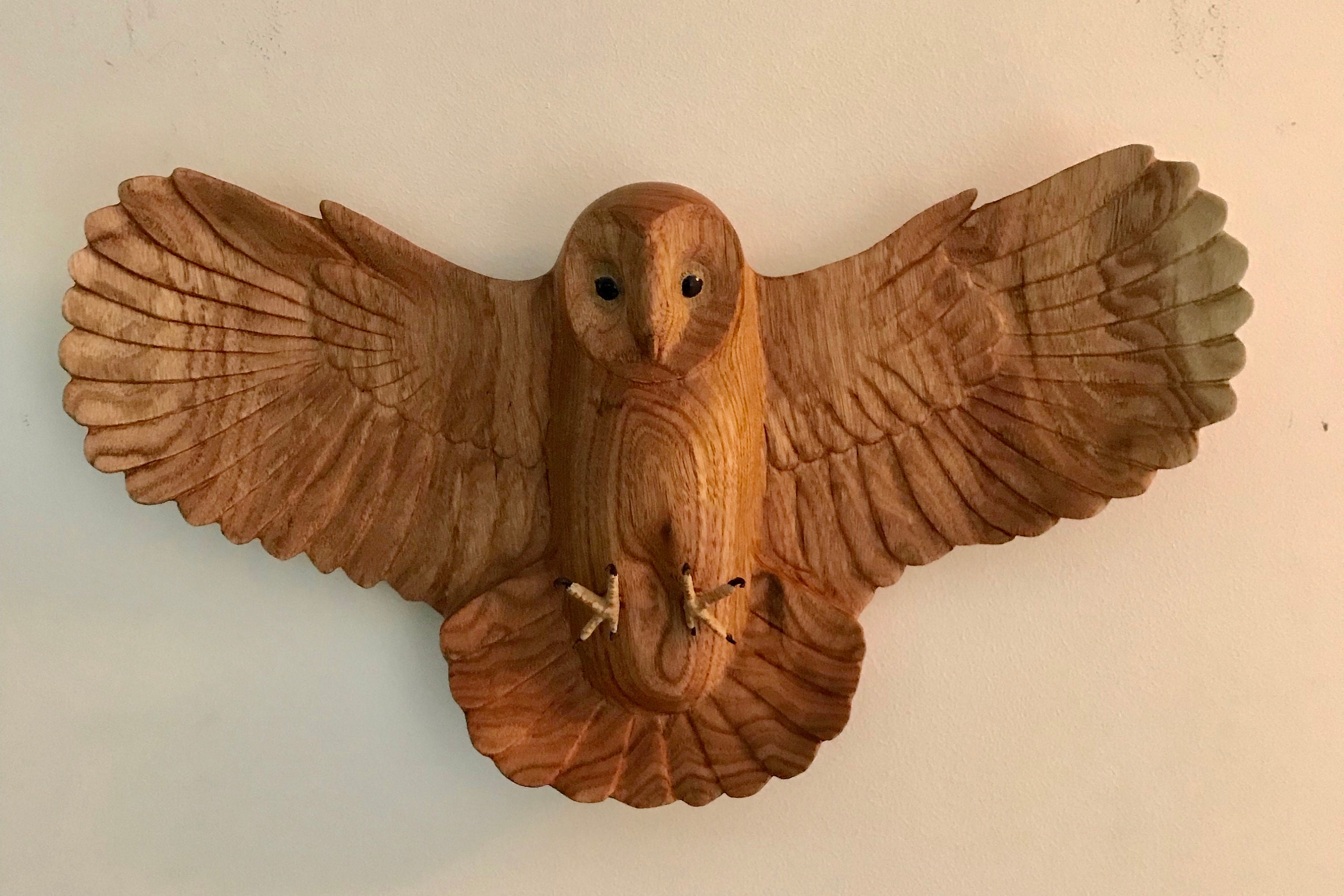 Butternut Wood Carved Barn Owl - Etsy