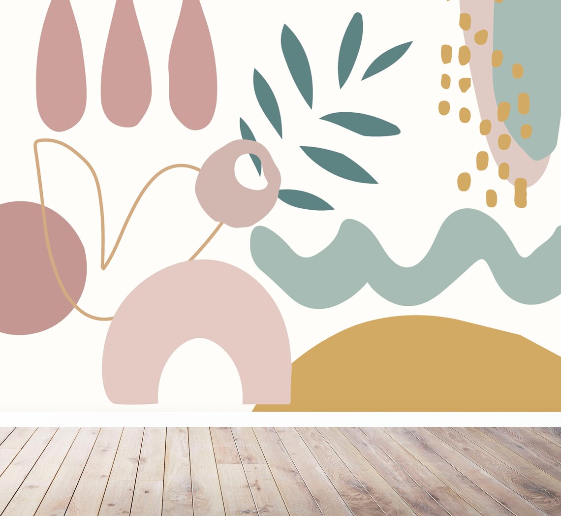 Abstract Mural Wallpaper | Etsy