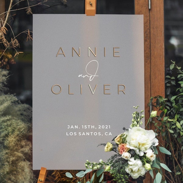Frosted Acrylic Wedding Sign - Etsy