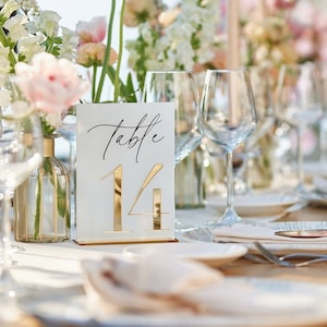 3D Table Numbers Wedding Table Numbers Frosted Acrylic Table Numbers ...