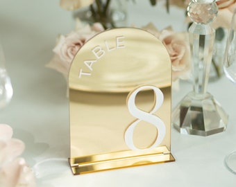 Table Numbers With Stands Wedding Table Numbers Arched Table Numbers ...