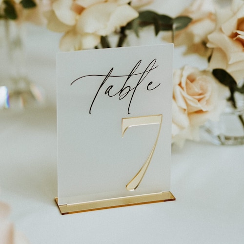 Gold Acrylic Arch Wedding Table Numbers Wedding Table Decor - Etsy