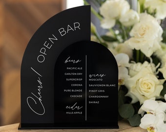 Acrylic Open Bar Sign Wedding - Etsy