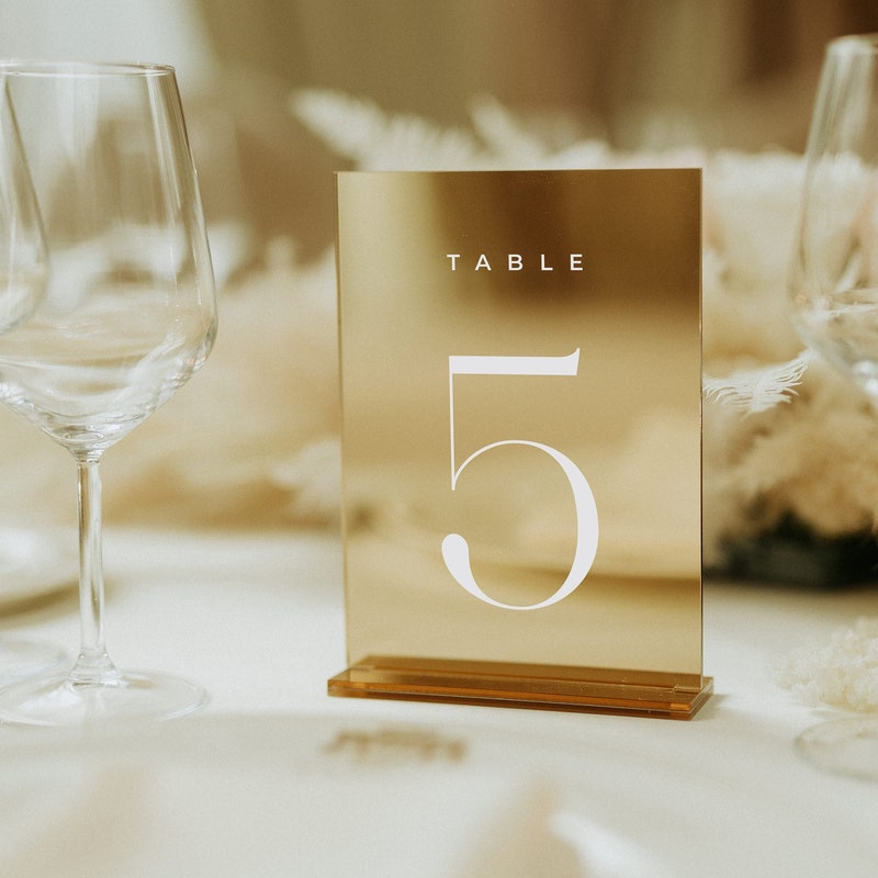 Gold Table Numbers - Etsy