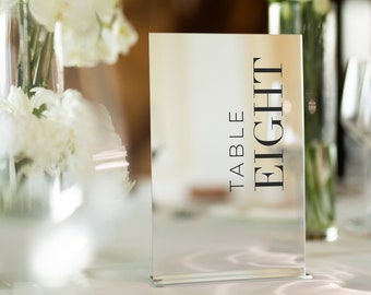 Mirror Silver Table Numbers Arch Wedding Table Numbers Wedding Table ...