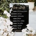 Black Acrylic Wedding Timeline Sign: Gold Mirror Order of Events - Etsy