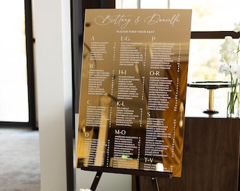Wedding Seating Chart Alphabetical Order Find Your Seat - Etsy