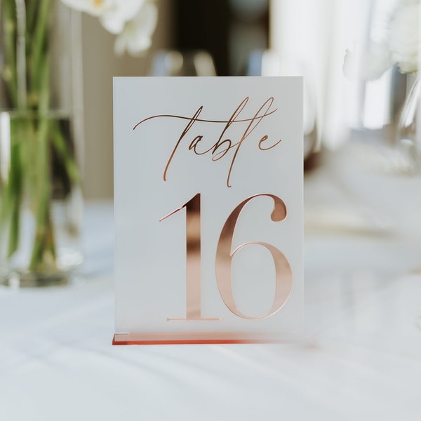 Rose Gold Acrylic Table Numbers - Etsy