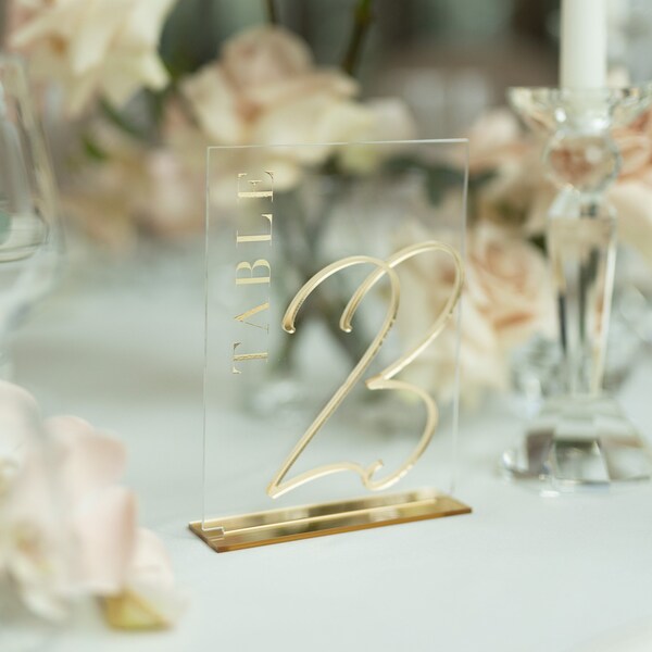 Gold Table Number - Etsy