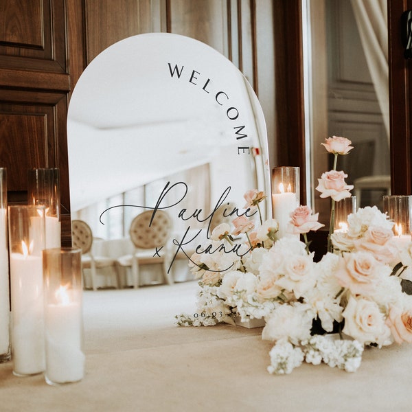 Welcome Wedding Sign Mirror - Etsy
