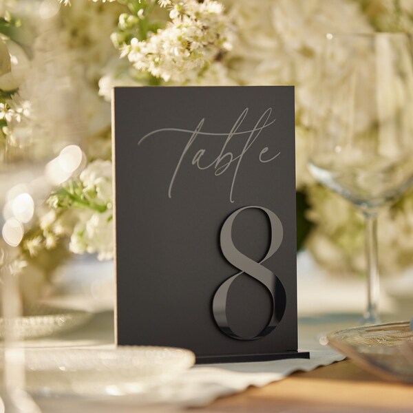 Black Table Numbers - Etsy