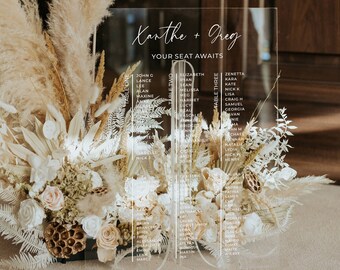 Clear Seating Chart - Etsy