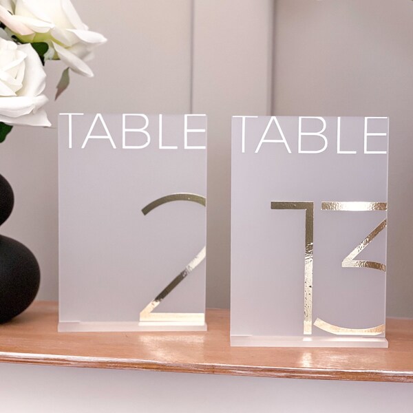 Acrylic Table Numbers With Stand - Etsy