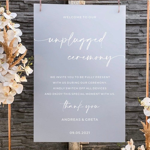 Unplugged Wedding Sign Unplugged Ceremony Sign Vertical - Etsy