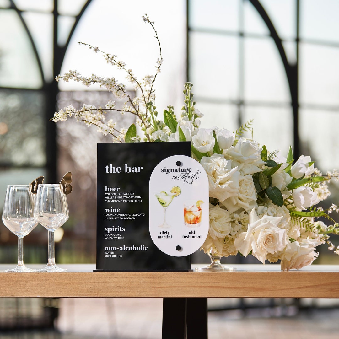 Signature Drink Sign - Wedding Signature Cocktail - Bar Signage ...