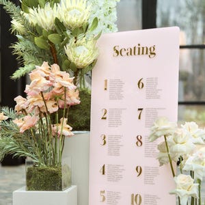 Custom Wedding Seating Chart Sign Acrylic Seating Plan Custom Signage ...