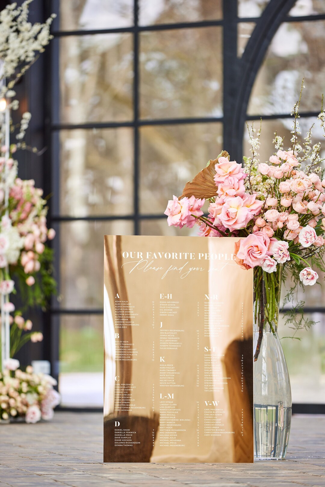 Large Seating Chart Sign Table Seating Plan Alphabetical Seating Chart ...