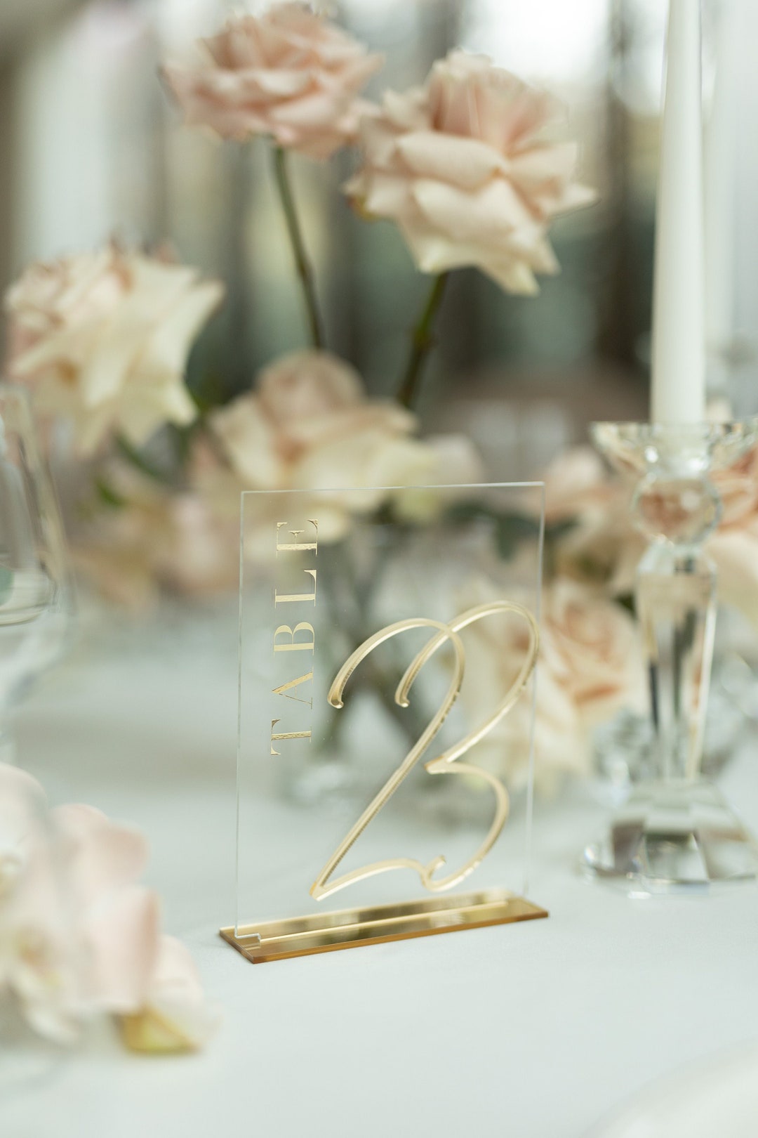 Clear Acrylic 3D Gold Table Numbers Wedding Table Numbers Wedding Table ...