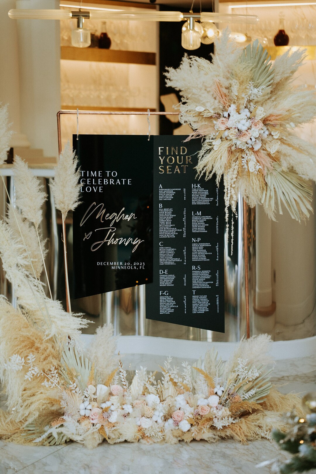 Black Acrylic Wedding Sign Bundle Seating Chart Wedding Welcome Sign ...