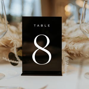 Wedding Table Numbers - Shiny Black Table Numbers - Wedding Table Signs ...