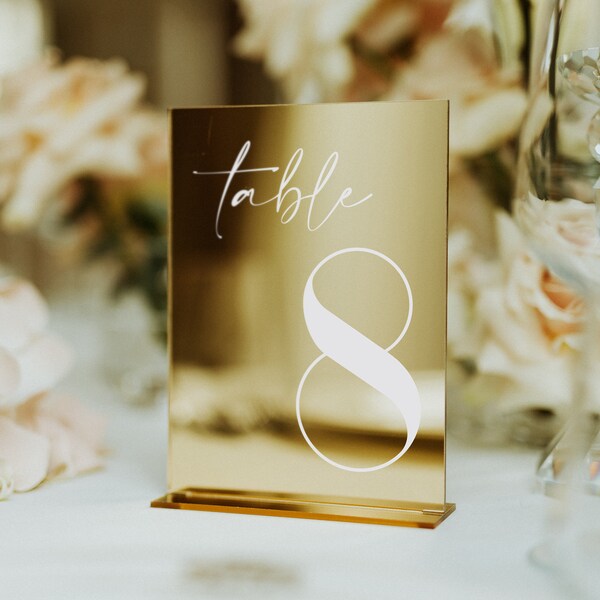 Gold Table Numbers - Etsy