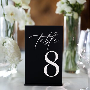 Black Table Numbers Wedding Table Numbers With Stands Reception Table ...