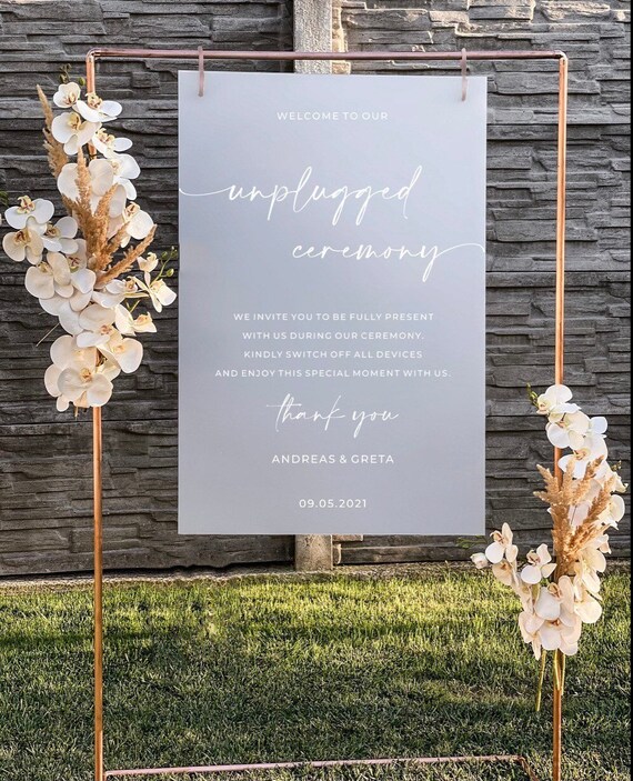 Unplugged Wedding Sign Wedding Signage Unplugged Ceremony - Etsy