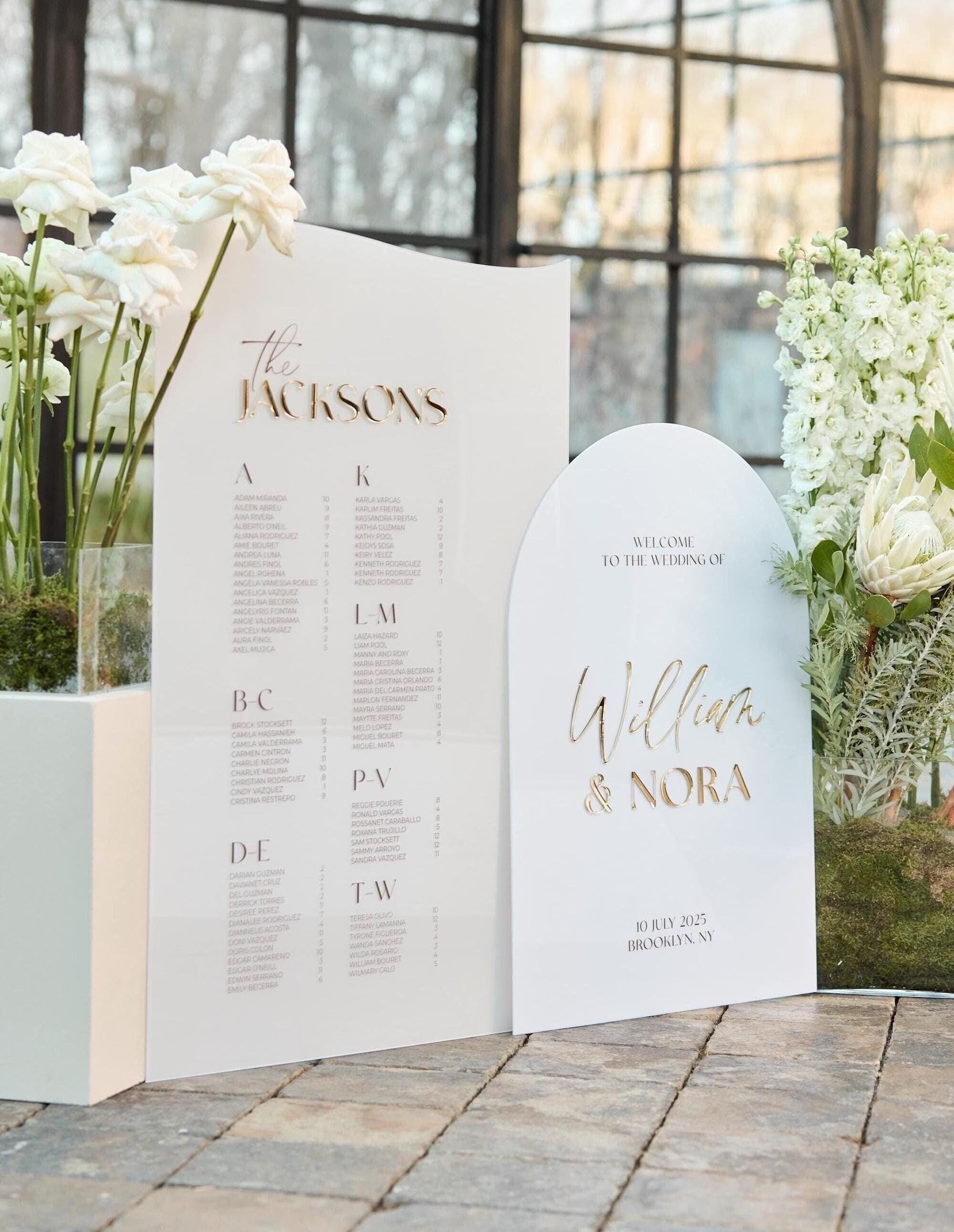 Wedding Signage Set, Seating Chart & Arch Welcome Sign - Acrylic ...