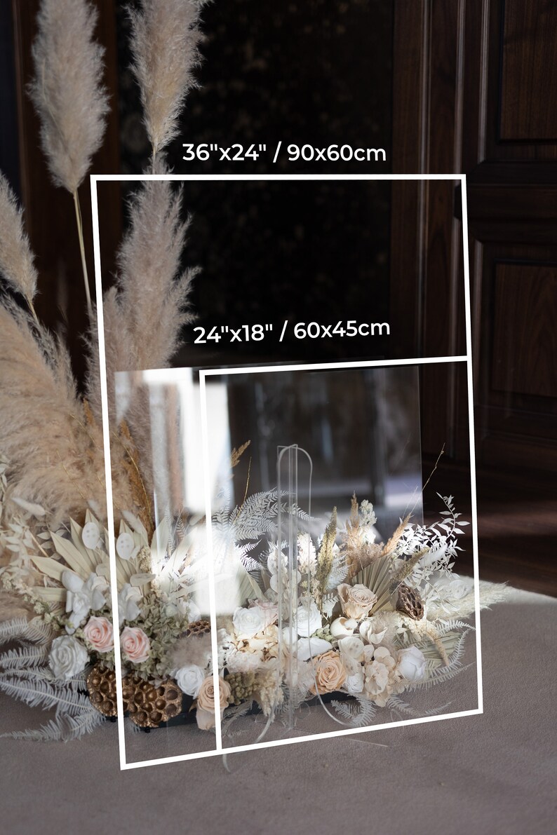 Clear Acrylic Stand Welcome Stand Acrylic Easel Wedding - Etsy