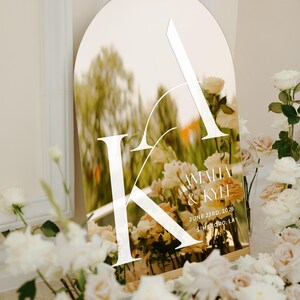 Arched Welcome Sign Gold Mirror Wedding Sign Luxury Wedding Reception ...