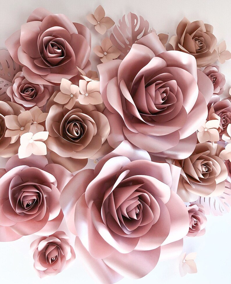 Paper Flowers Decoration Paper Flowers Wall Decor Large - Etsy