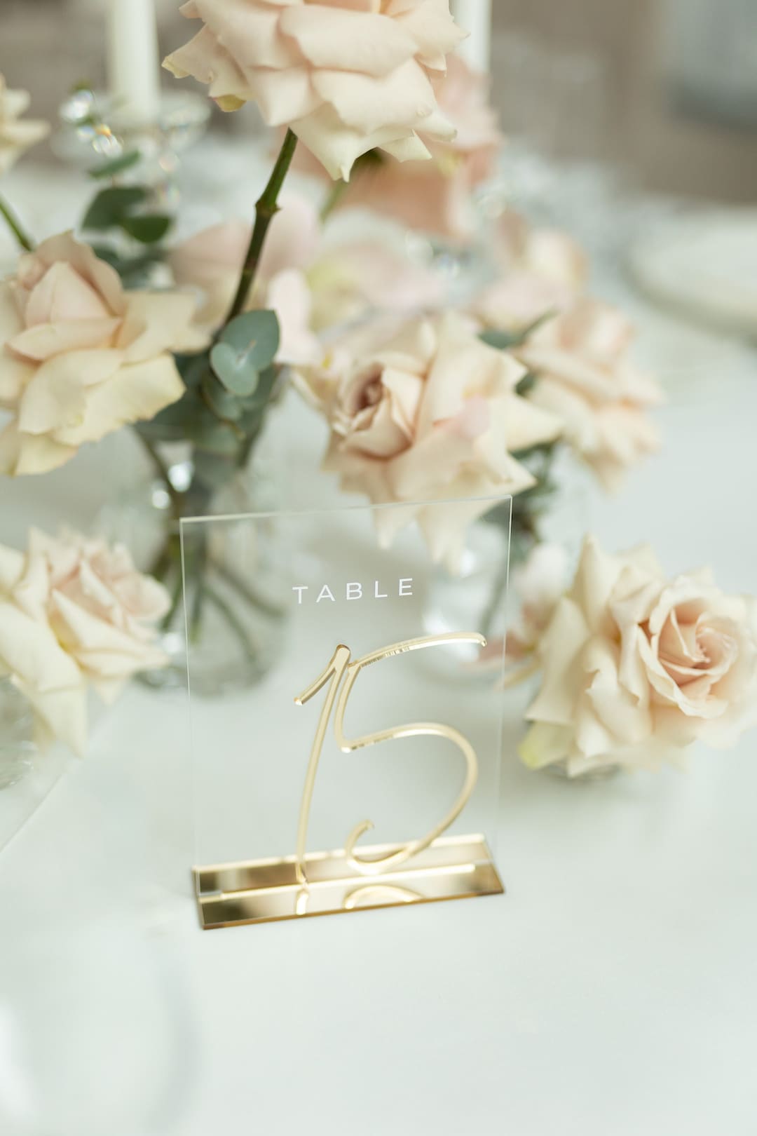 Numéros de table de mariage Numéros de table en acrylique clair Signes ...