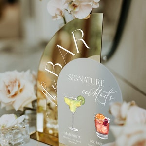 Signature Drink Sign - Wedding Bar Sign - His and Hers Wedding ...