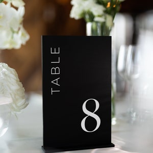 Matte Black Acrylic Table Number Wedding Table Numbers Wedding ...