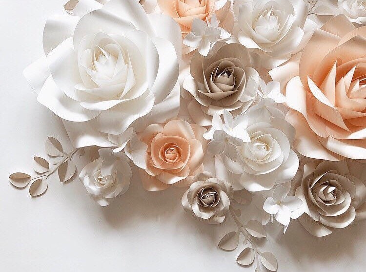 Paper Flowers Wall Decor Nursery Paper Flower Wall Decor | Etsy