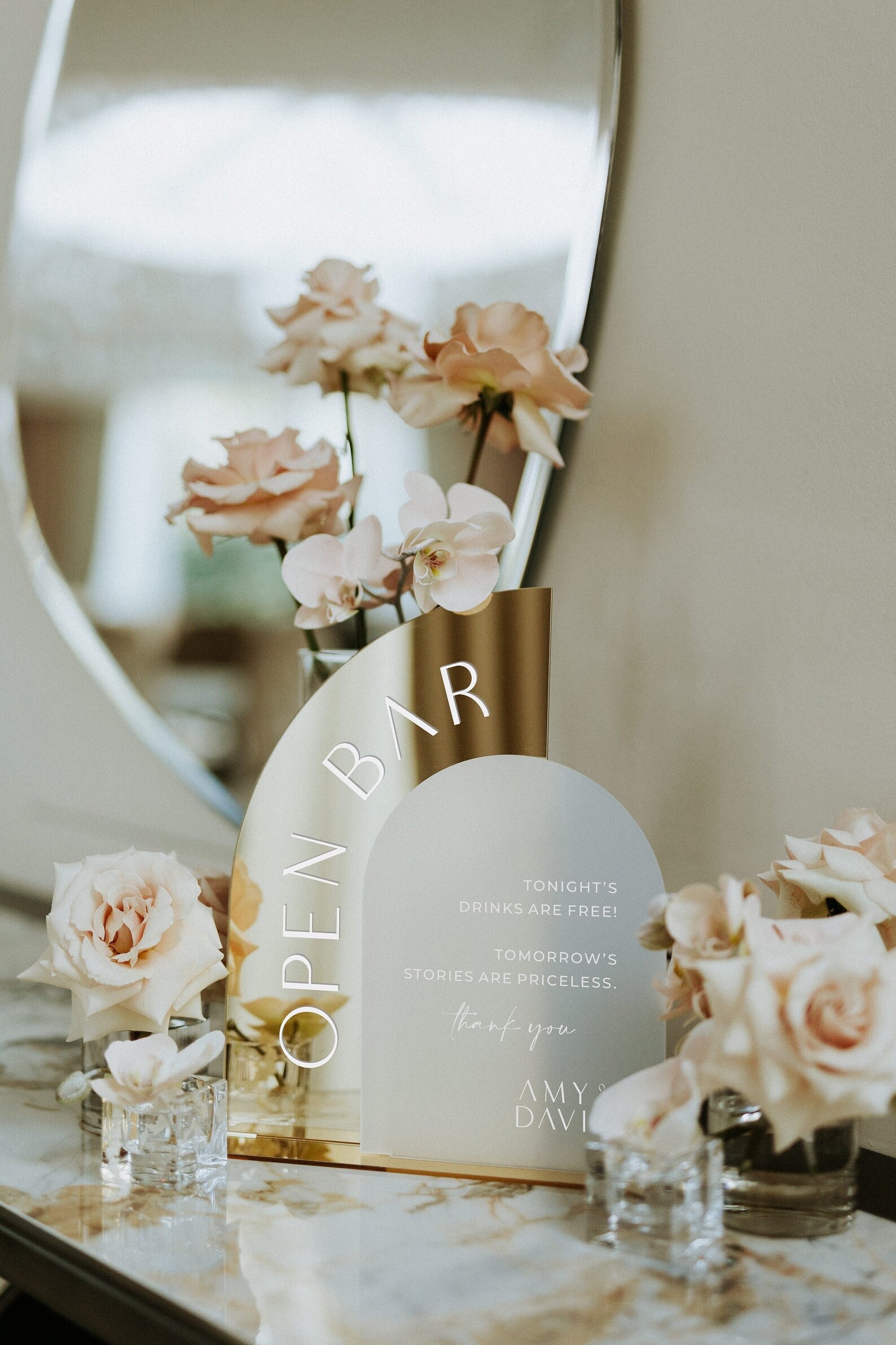Wedding Bar Sign - Open Bar - Custom Acrylic Bar Sign - Drinks Are on ...