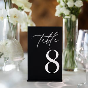 Black Table Numbers Wedding Table Numbers With Stands Reception Table ...