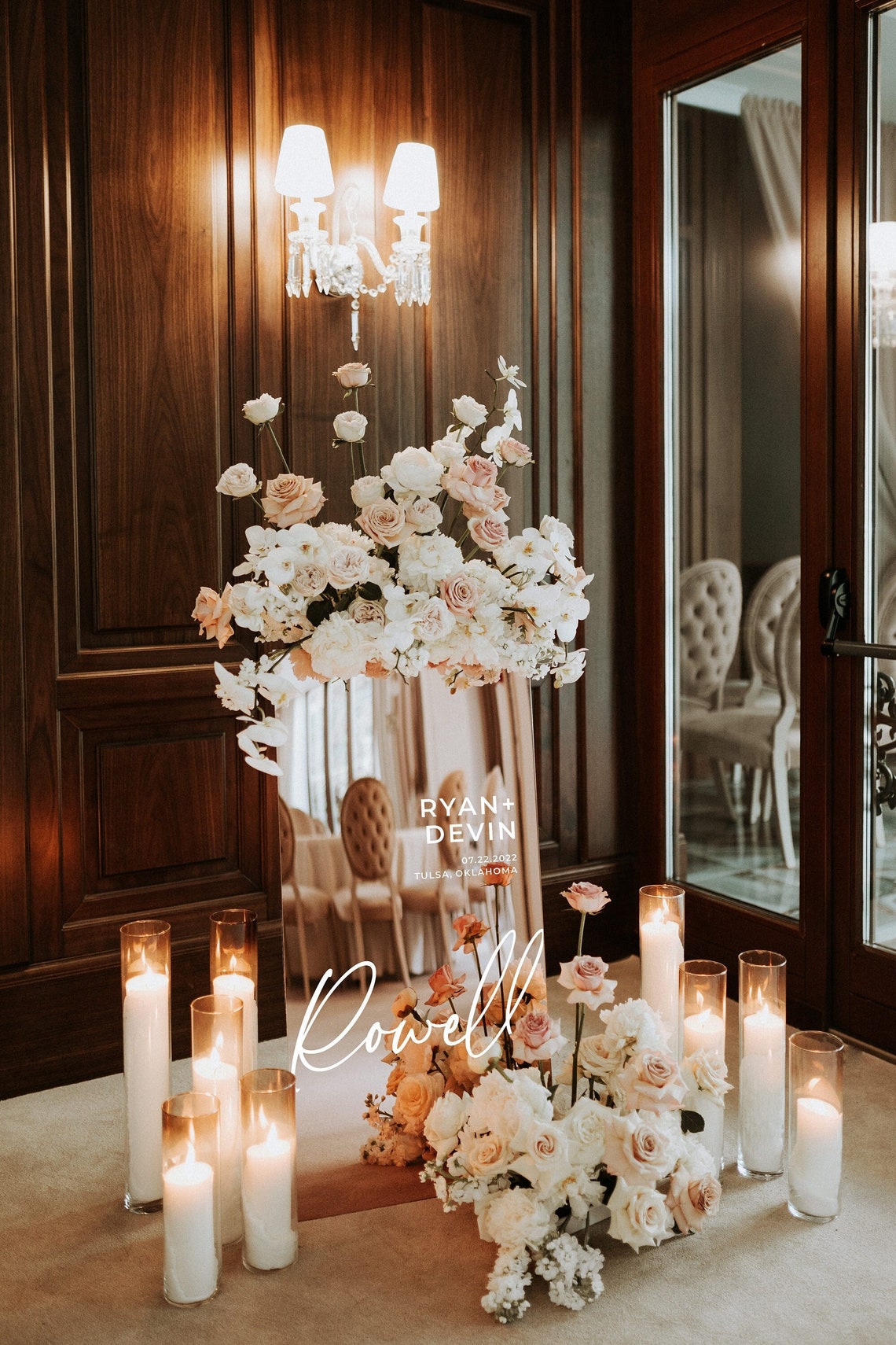 Rose Gold Mirror Wedding Welcome Sign Welcome Wedding Sign - Etsy