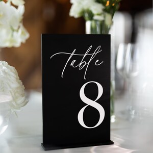 Black Table Numbers Wedding Table Numbers With Stands Reception Table ...
