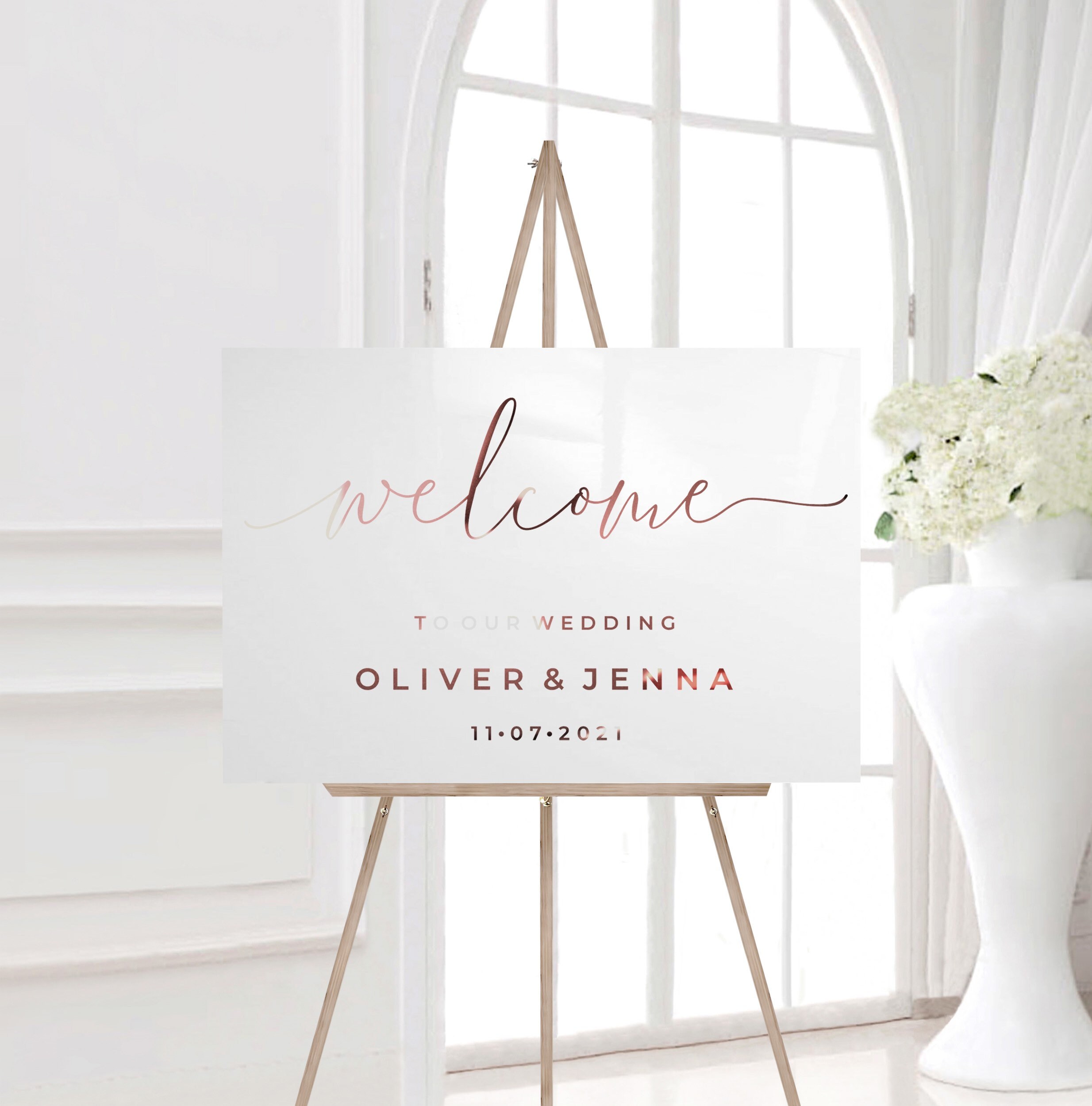 White Acrylic Wedding Sign Wedding Signage White Acrylic | Etsy