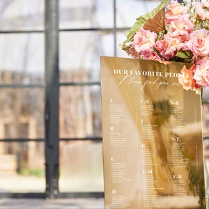 Large Seating Chart Sign Table Seating Plan Alphabetical Seating Chart ...