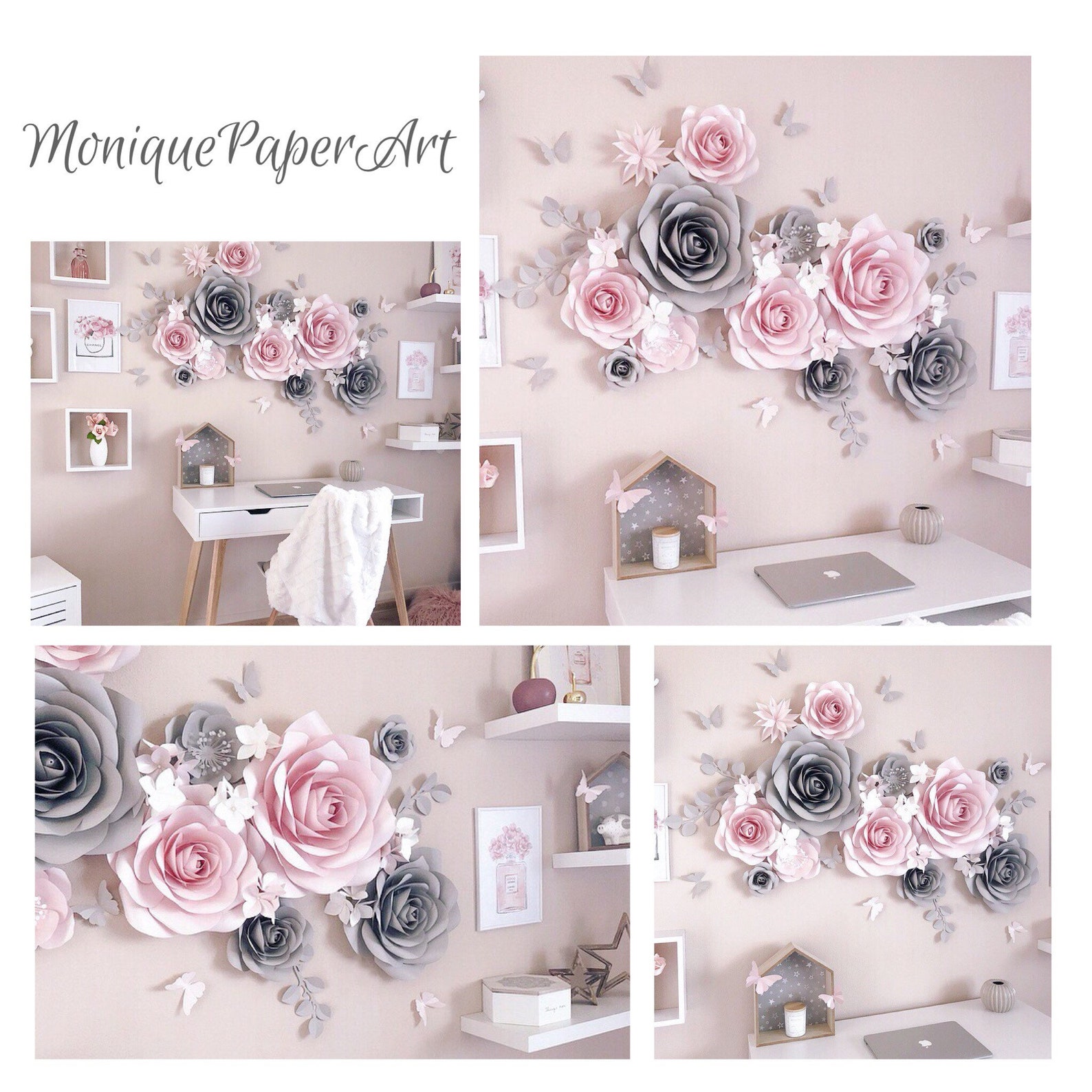Nursery Paper Flowers Wall Decoration Paper Flower Decor - Etsy
