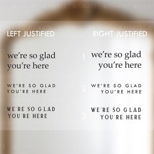 We're so Glad You're Here Mirror Decal Wedding Sticker Decal Vinyl ...
