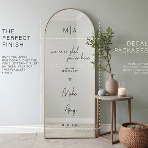 Wedding Welcome Mirror Decal DIY Vinyl Lettering for Mirror Sticker ...