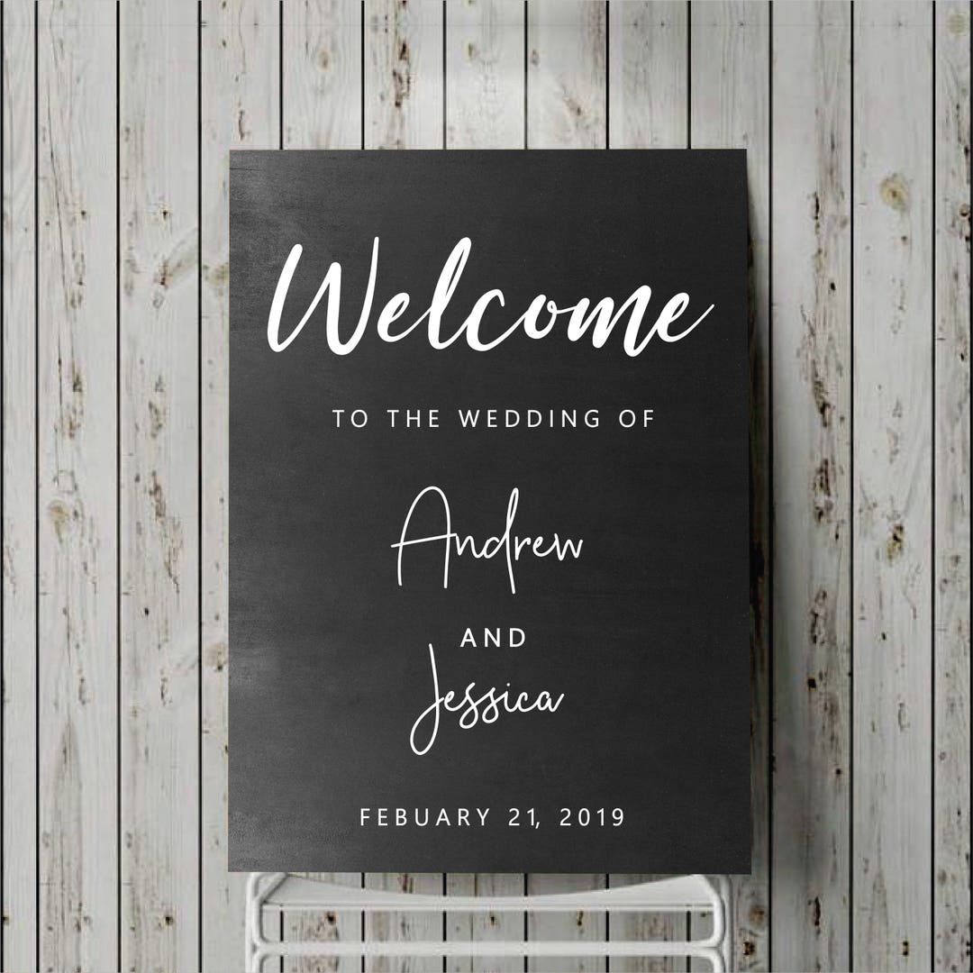 Custom Welcome Decal Custom Welcome Sign Wedding Sticker - Etsy